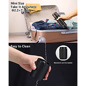 Portable Electric Burr Coffee Grinder: CONQUECO Small Coffee Bean Grinding Machine - Rechargeable Stainless Conical Burr Grinders with Multiple Grind Settings, 20g (with Brush)