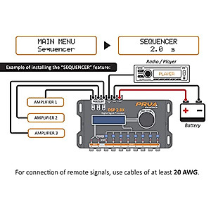 PRV AUDIO DSP 2.8X Car Audio Crossover and Equalizer 8 Channel Full Digital Signal Processor DSP with Sequencer