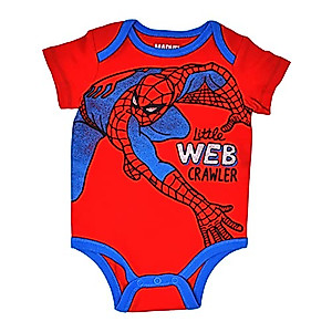 Marvel Avengers Newborn Baby Boys 5 Pack Short Sleeve Bodysuits Classic 0-3 Months