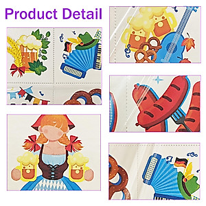 Qpout 72Pcs Oktoberfest Temporary Tattoos Beer Face Fake Tattoos Stickers for Beer Theme Party Decorations Oktoberfest Party Favors Supplies