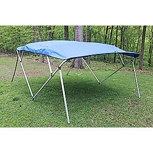 Vortex Royal Blue Square Tube Frame 4 Bow Pontoon/Deck Boat Bimini TOP 8' Long, 97-103" Wide 1 to 4 Business Day DELIVERY