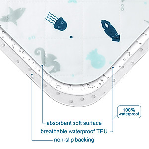 Changing Pad Liner Quilted Waterproof, Baby Changing Pad, Changing Table Pads, Anti Slip & Washable Baby Changing Mat, 27" x 14", 3 Pack