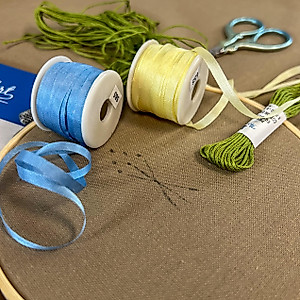 Threadart Linen Fabric by The Yard - Embroidery Fabric - Premium Cotton Linen Fabric for Embroidery, Cross Stitch, Apparel, Linen Canvas, Home Décor - 55" Width - Natural