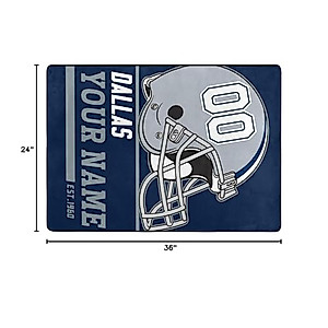 DFVHBC Dallas Custom Football Rug Add Any Name Number Personalized Welcome Decorative, Men Movement Rug