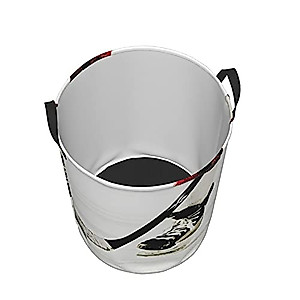 Laundry Hamper Round, Large Canvas Fabric Lightweight Storage Basket Toy Organizer Ice Hockey Pattern Dirty Clothes Collapsible Waterproof Dirty Clothes Hamper For Bedroom