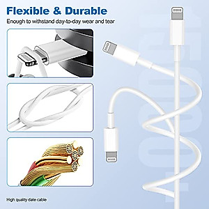 iPhone Fast Charger【Apple MFi Certified】, 20W USB C Wall Charger Block with 10FT Type C to Lightning Cable [2-Pack], Fast Charging Power Delivery Adapter for iPhone 14/13/12/11Pro Max/XR/SE/iPad