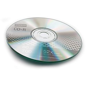 STAPLES 483050 700MB 80MIN 52X CD-R Slim Jewel Case 10/Pack (32370)