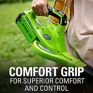 Greenworks 40V (150 MPH / 130 CFM) Cordless Leaf Blower, 2.0Ah Battery and Charger Included
