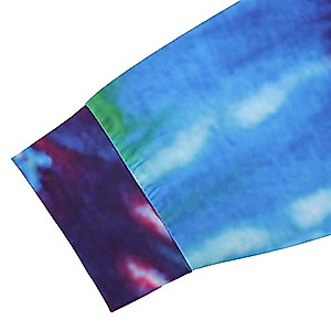 SEC.119 SEC Grateful Dead Men's Tie Dye Multicolor Swim Shirt Long Sleeve | Loose Fit | Sun Protection, Quick Dry | Officially Licensed Apparel, Extra Large
