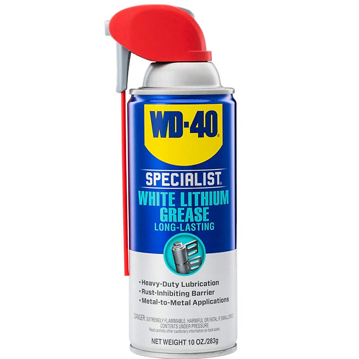 WD-40 Specialist White Lithium Grease Spray with Smart Straw Sprays 2 Ways, 10 OZ [6-Pack] & Specialist Silicone Lubricant with Smart Straw Sprays 2 Ways, 11 OZ