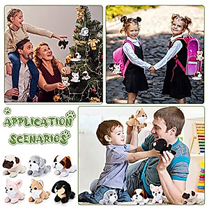 HyDren 6 Pcs Mini Puppy Stuffed Animals Small Dog Plush Bulk Puppies Stuffed Realistic Cute Dog Toys Soft Plush Adopt a Pet Stuffed Animal Puppy Party Favor for Animal Birthday Party Gifts