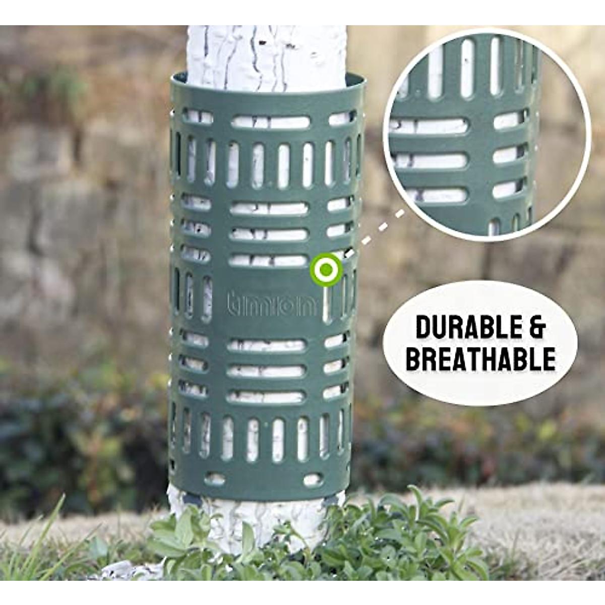 [ 6 Pack ] Plastic Tree Trunk and Bark Protector | Interlocking to Attach Vertically and/or Horizontally for Varying Tree Sizes | Protects Against Sun Scald, Mowers, Trimmers, and Animals