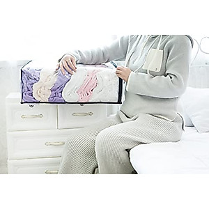 DoYiKe Clear Vinyl Zippered Storage Bags with Zipper for Blanket, Pillow, Quilts, Clothes, Bedding, Sweater, Clothing