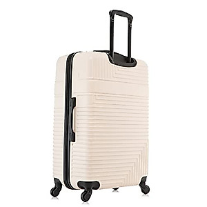 InUSA RESILIENCE Luggage with Spinner Wheels | Durable Lightweight Hardside Suitcase, Spacious Travel Bag with Handle and Trolley | 28-Inch Large Checked Luggage | Sand