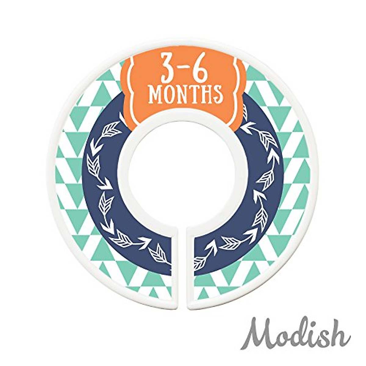 Modish Labels Baby Clothes Size Dividers, Baby Closet Organizers, Closet Size Dividers, Baby Closet Organizers, Clothes Organizer, Boy, Woodland, Arrows, Nordic, Boho, Navy Blue, Mint, Orange (Baby)