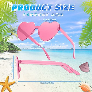 RTBOFY Heart Sunglasses, Heart Shaped Sunglasses with Transparent Candy Color for Women Party Favor