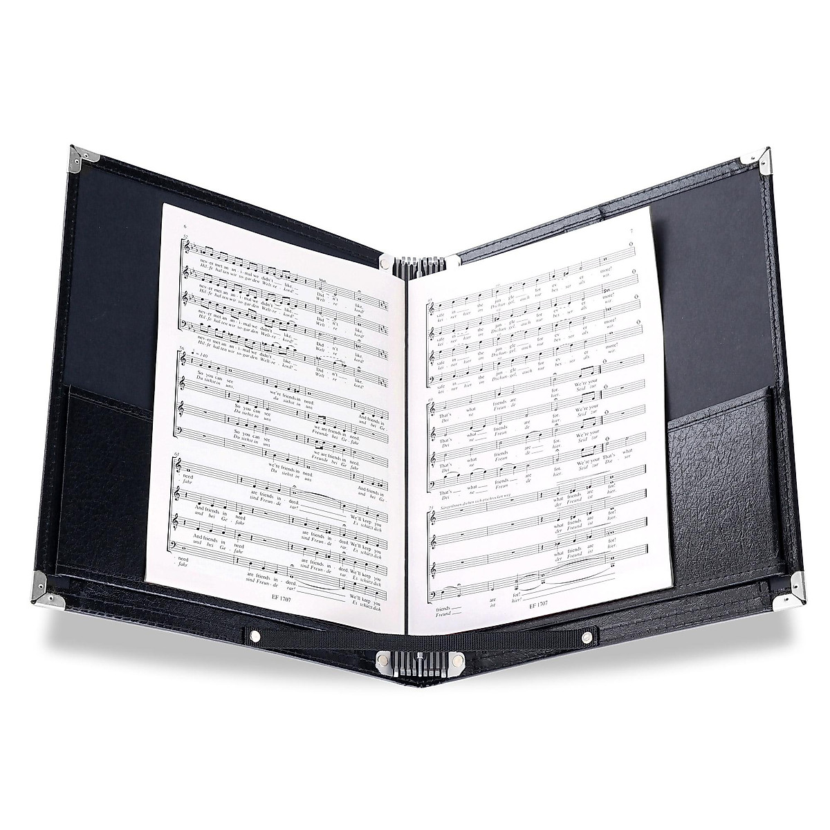 MSP Medium Size Music Sheet Piano Folder 9.5" x 12" with Handle and Strap (Music Folder with 2 sets of elastic cords)