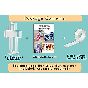3FT Tall Cross Balloons Mosaic DIY Pre Cut Frame First Holy Communion Celebration Decorations