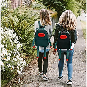 Oxford Backpack 3D Funny Cartoon Frog Satchel Waterproof Daykpack Novelty Schoolbag Bookbags Shoulder bag Purse