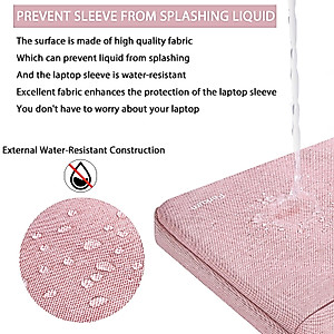 Ferkurn Laptop Bag Case Women Men Computer Sleeve with Shoulder for HP Envy Pavilion/Inspiron/Thinkpad/ASUS TUF Vivobook/MSI/MacBook/Surface,Waterproof Briefcase with Handle, Pink, 15 15.6 Inch