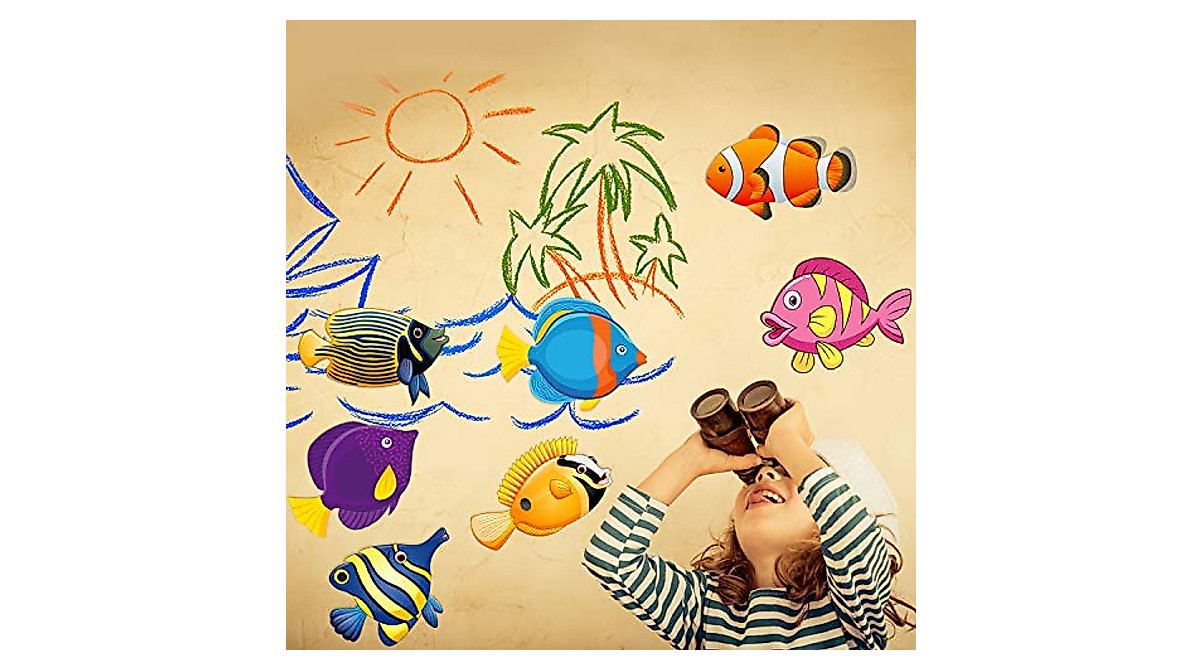Colorful Ocean Fish Cutouts for Craft and Decor