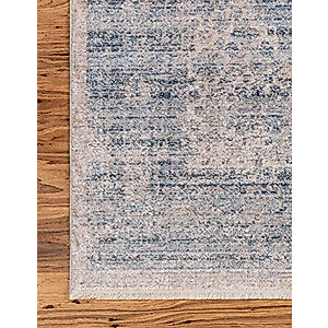 Unique Loom Noble Collection Area Rug - Elizabeth (2' 2" x 3' 1" Rectangle, Gray/ Light Blue)