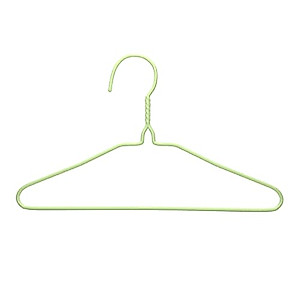 Kabudar Kids Hangers Cute Childrens Hanger Space Saving Kids Metal Hanger with Plastic Coating Baby Clothes Hanger 20 Pack (Green)