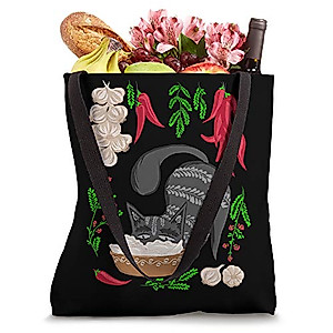 Cat & Vareniki Ukraine Food Funny Ukrainian Vyshyvanka Style Tote Bag