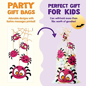 JOYIN 108 Pcs Halloween Cellophane Bags in 12 Halloween Classies Pattern Designs for Trick-or-Treating, Halloween Party Favors, Halloween Party Supplies, Birthday Gifts Bags and Decoration