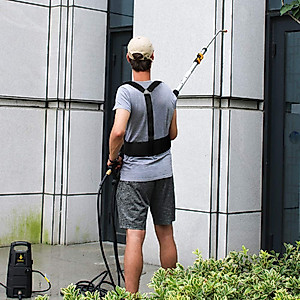 EDOU Pressure Washer Wand Belt Support - Adjustable Two-Shoulder Strap Harness for Telescoping Spray - Ideal for 18-24 ft Extension Wand