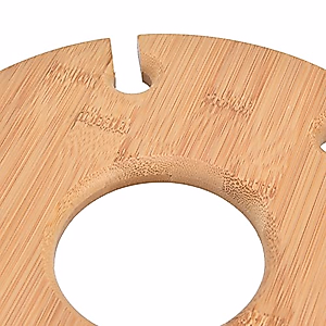 Kadimendium Wooden Wine Storage Stand, Easy to Install Bamboo Wine Glass Stand Convenient for Kitchen for Living Room