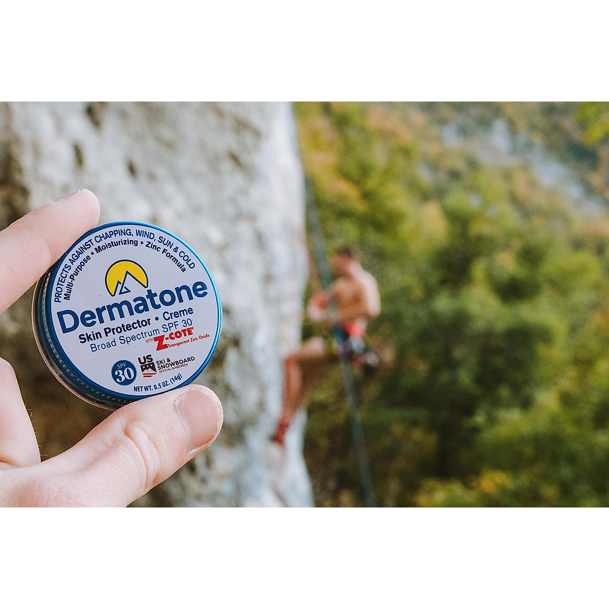 Dermatone Skin Protector w/Zinc | Skin Balm for Face & Lips | Barrier Cream for Sun, Wind & Cold | SPF 30 Zinc Sunscreen | Moisturize, Heal & Repair Dry Skin, 0.5 oz