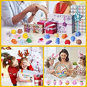 YIHONG 120 Pack Kawaii Squishies, Mochi Squishy Toys for Kids Party Favors, Mini Stress Relief Toys for Christmas Party Favors, Classroom Prizes, Birthday Gift, Goodie Bag Stuffers