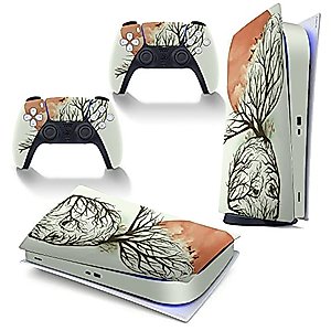 PlayStation 5 Digital edition version sticker protective cover, Time Will Come ps5 controller protective shell (compatible with ps5 Digital edition)