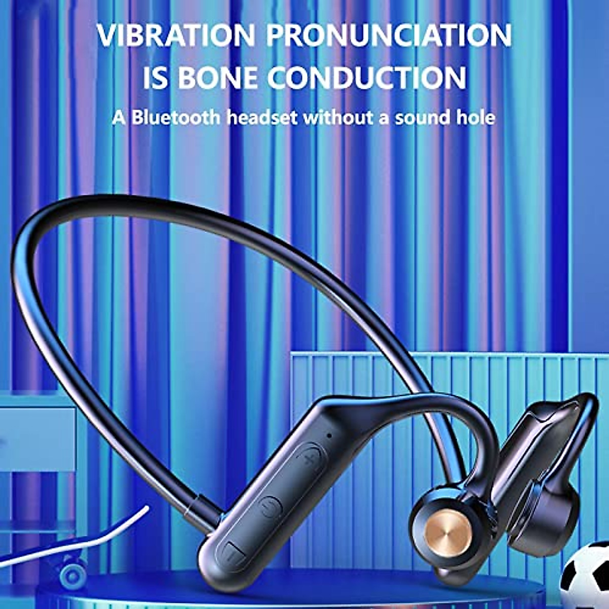 Onlyliua Wireless Bluetooth Headphones, B𝚘ne-Conduction Bluetooth 5.3 Headset, HiFi Stereo Sound & Noise Reduction HD Sound Quality, for Sport, Gaming, Music