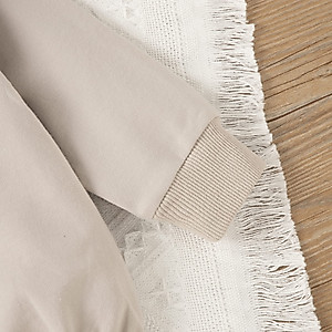 DREAM BUS Newborn Baby Girl Clothes Sweatshirt Long Sleeve Oversized Romper Toddler Girl Fall Winter Sweater With Headband(Gray,0-6months)