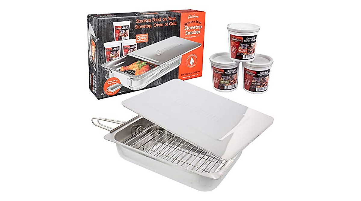 Camerons Stovetop Smoker - Indoor & Outdoor Gourmet Smoking Kit