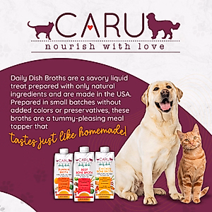 CARU Daily Dish Chicken Broth Meal Topper for Dogs and Cats - 1.1 lbs