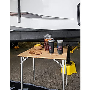 Camco Life is Better at The Campsite Stainless Steel 20 oz. Tumbler with Double Wall Insulation | Great for Hot and Cold Drinks | Charcoal with US Flag Print (53065)