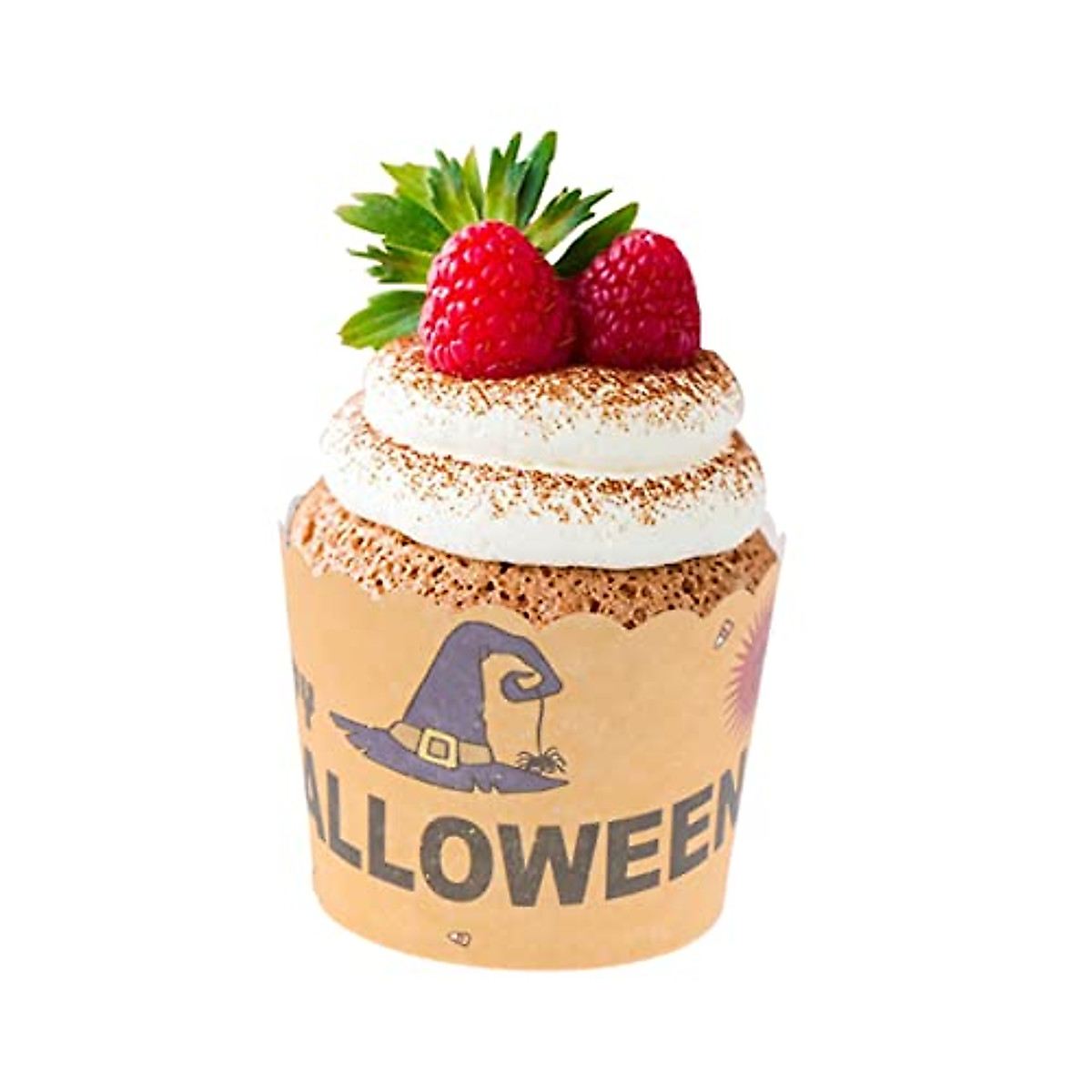 DOITOOL 100pcs Halloween Muffin Cups Mini Cakes Thickening Mousse Mini Cake Boxes Halloween Cupcake Decor Paper Cupcake Wrappers Halloween Cupcake Wrapper Cake Packing Cup Baking Cups Hard