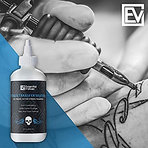 Tattoo Transfer Gel Solution (8 fl oz) Tattoo Stencil Gel For Sharp, Dark & Clean Stencils - Tattoo Transfer Liquid Designed To Last All Day