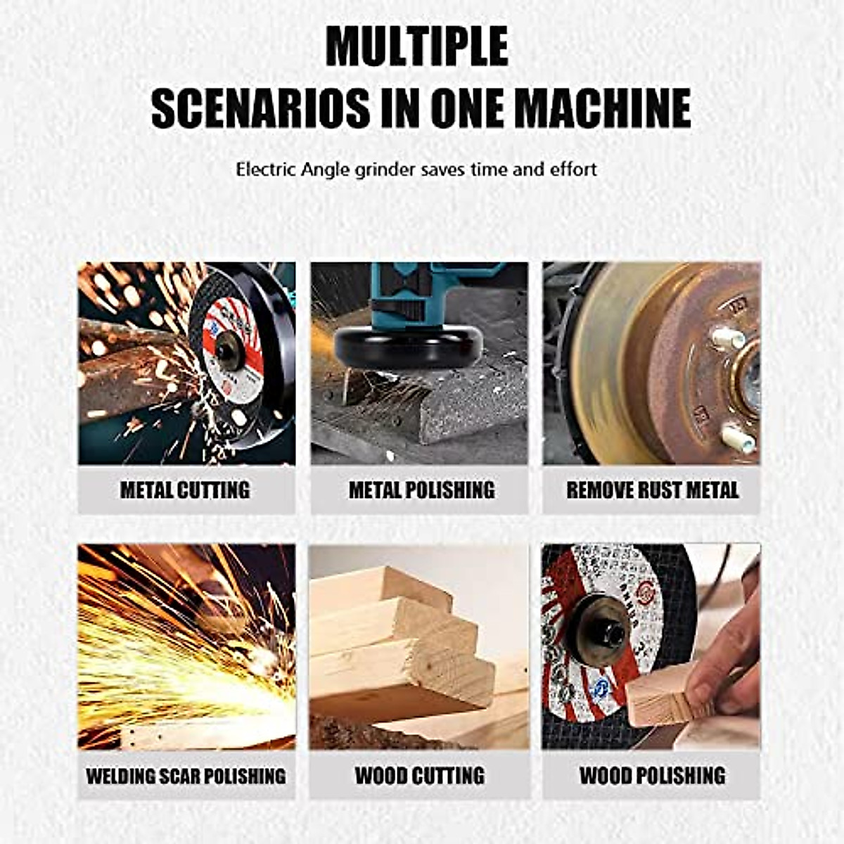 YInonma Angle Grinder, 12V Cordless Brush Angle Grinder Kit, Ginding disc 3 Inch/76mm, Lightweight Angle Grinder Tool w/ 2PCS 1300mAh Lithium-Ion Battery & Char-ger, Ergonomic Button Position for R