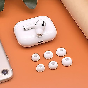 3 Pairs AirPods Pro Ear Tips Replacement for AirPods Pro, Silicon Earbuds Tips with Noise Reduction Hole, Fit in The Charging Case