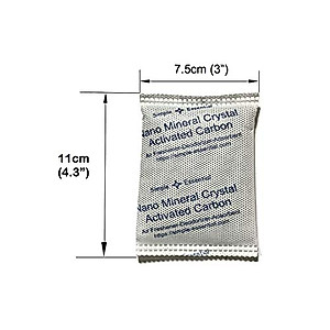 SimpleAndEssential Activated Carbon Deodorizer Bags: Smoke, Moisture and Odors Absorber Remover Eliminator for Home and Pets (24x50g Bags)