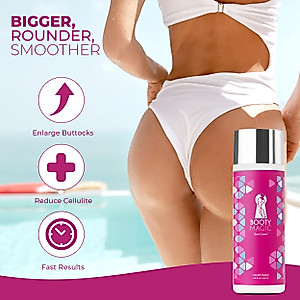 Booty Magic Butt Enhancement Cream - 6.8oz Butt Cream for Bigger Butt, Booty Cream Bigger Booty with Maca Root Extract, Pueraria Mirifica, Aloe Vera for Volume, Roundness and Softness