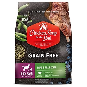 Chicken Soup For The Soul Grain-Free Dry All Stages Dog Food, Lamb & Pea Recipe, 25 Pound Bag | Dry Dog Food Made with Real Ingredients, No Artificial Flavors or Preservatives
