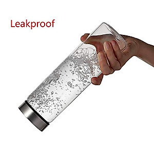 Gulujoy Juice Bottles 6 Pack Wide Mouth Glass Water Bottles 18 oz with Lids for Juicing, Smoothies, Infused Water, Beverage Storage, BPA Free, Leakproof, Reusable