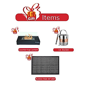 AMS Fireplace | Bundle for Madison 60"x32" Rectangular Concrete Natural Gas Fire Pit Table | Light Gray | Travertine (coarse) Texture Surface | Outdoor Patio Heater Electronic Ignition Fireplace