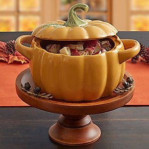 Pfaltzgraff Pumpkin Casserole Dish, 12.25 Inches, orange, green