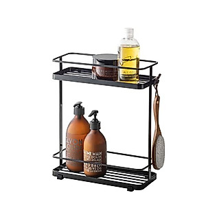 YAMAZAKI home 6791 Bath Rack-Bathroom Shower Storage Holder, Caddy Shelf Organizer, One Size, Black